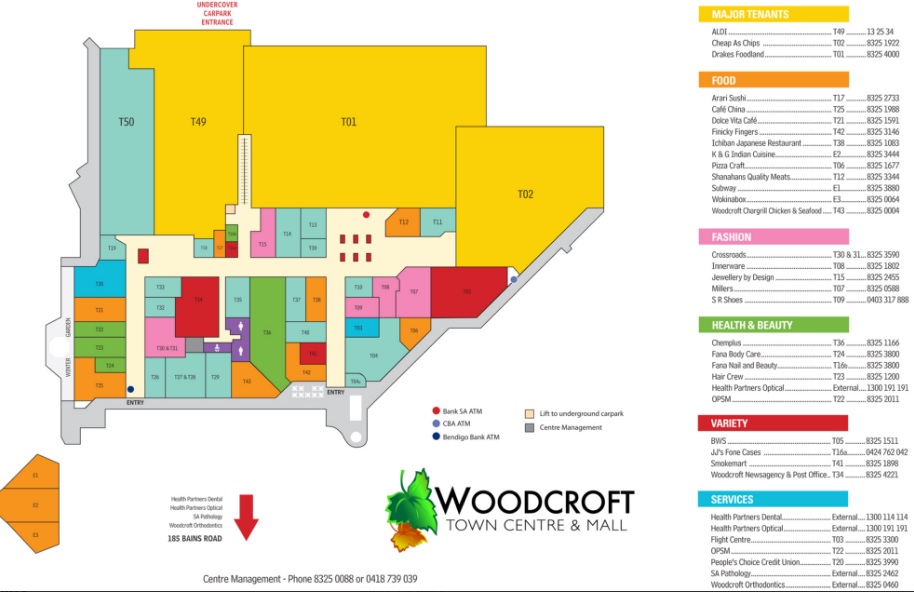 Woodcroft Town Centre - Woodcroft, South Australia - store list (32 ...